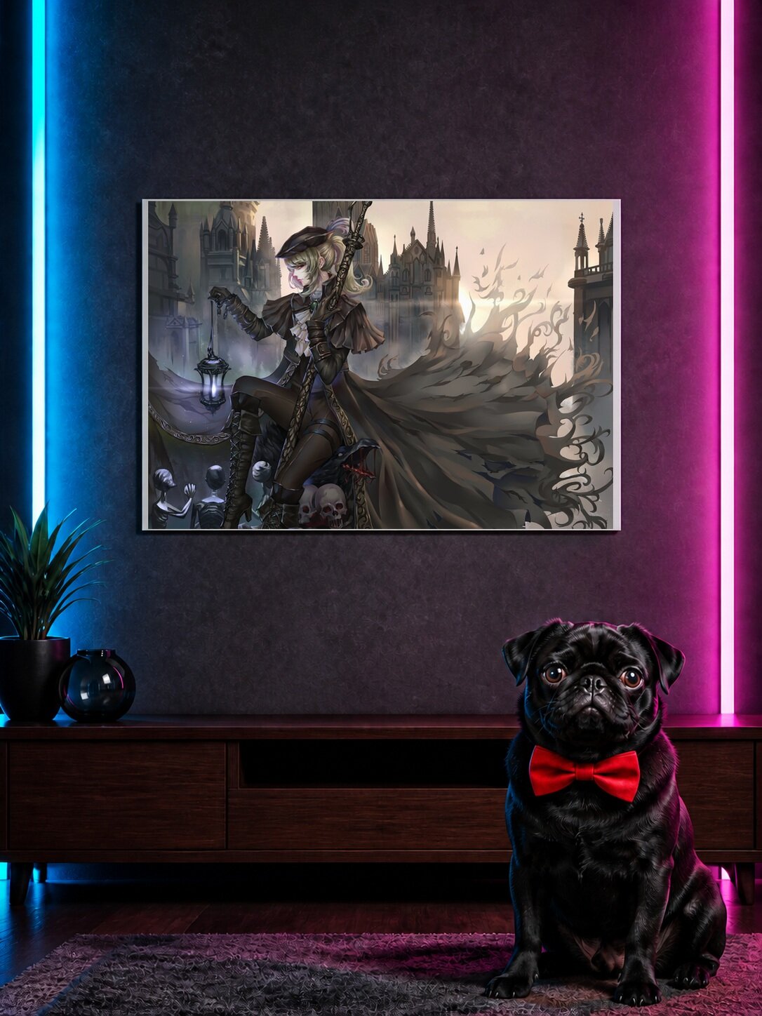 Постер Bloodborne — контрастный игровой арт для тематичес A3