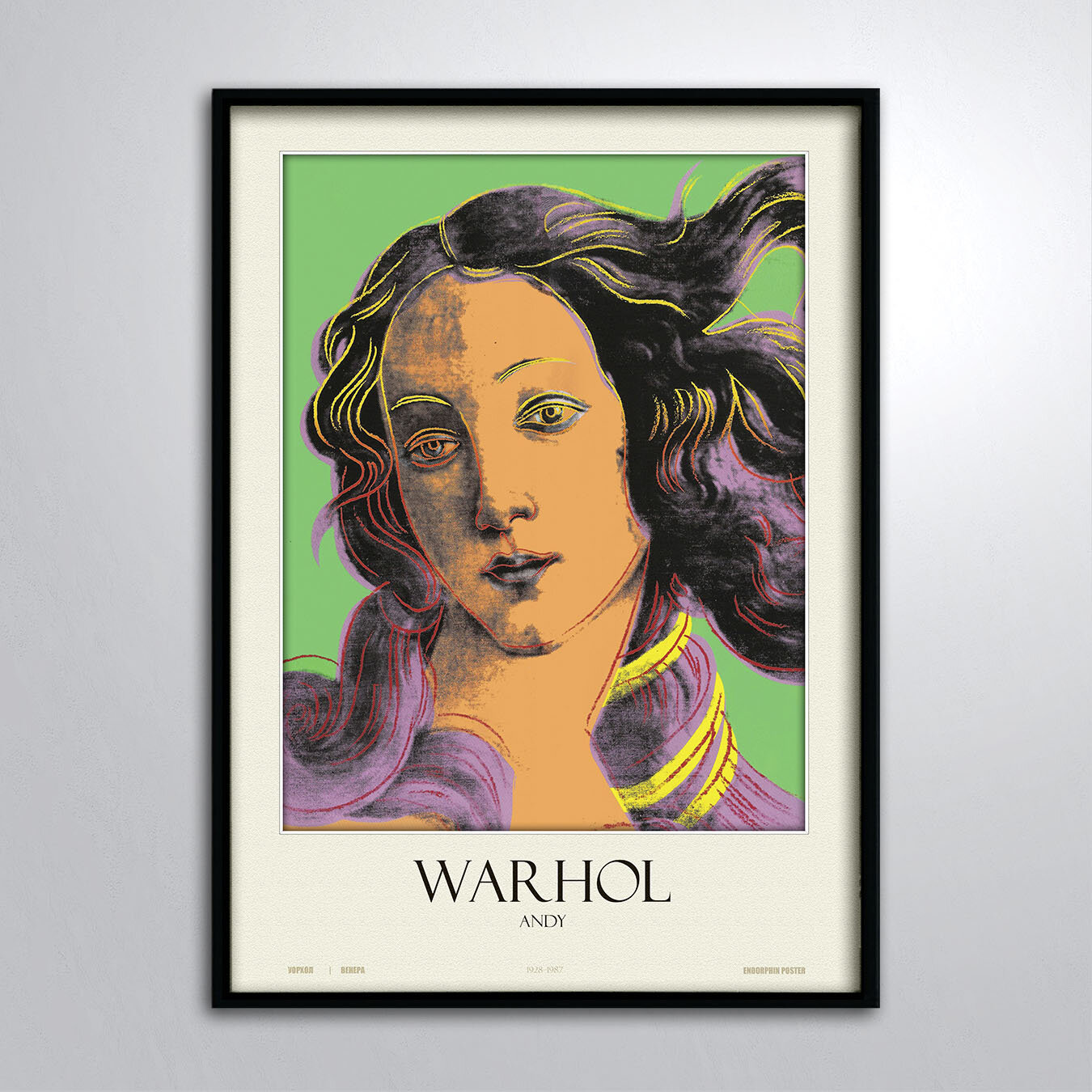 Постер без рамы/Картина на стену/Энди Уорхол Венера Поп арт