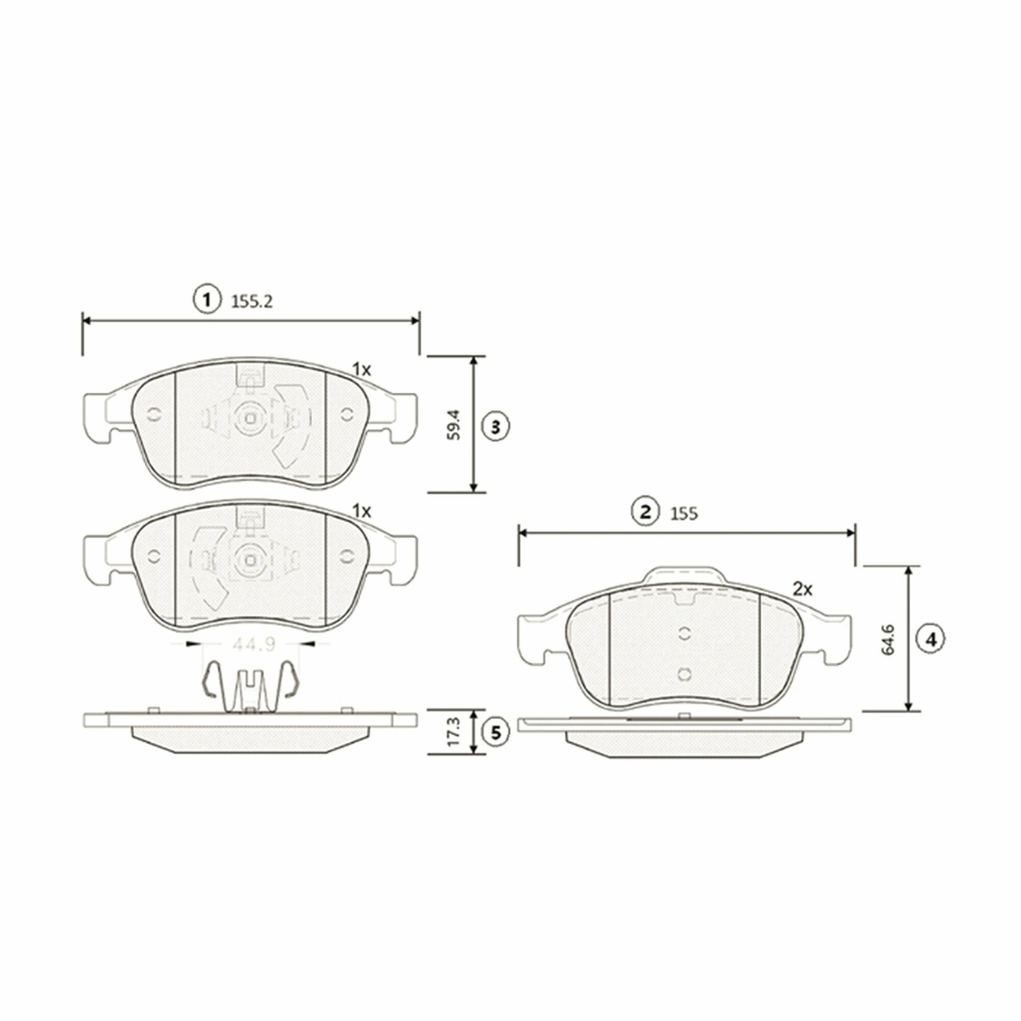 Колодки тормозные Рено Дастер Флюенс Меган RENAULT DUSTER 10-/FLUENCE 10-/MEGANE III 08- передние Комплект 4 шт