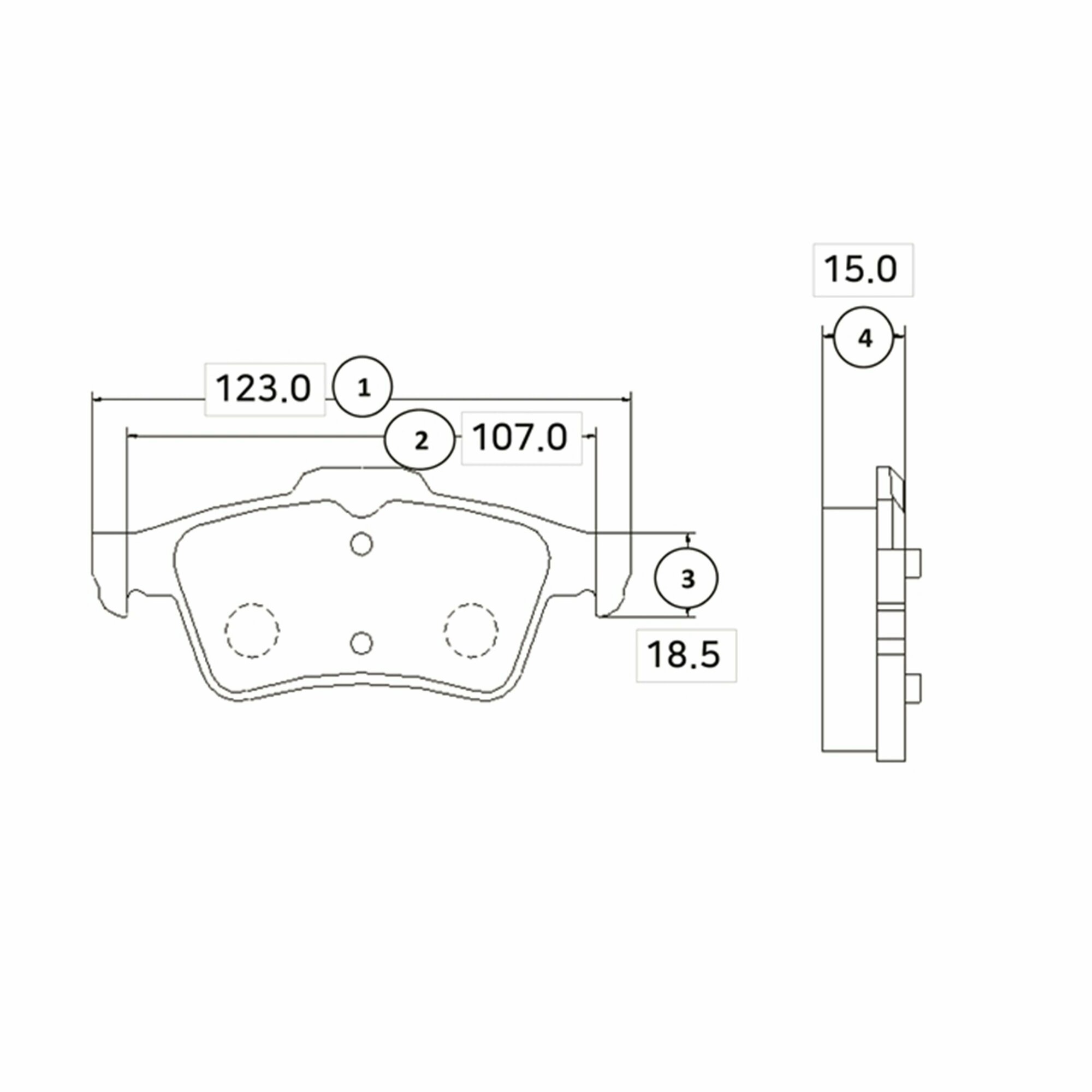 Колодки тормозные FORD FOCUS II/III/MAZDA 3/OPEL VECTRA C/VOLVO S40 задние Комплект 4 шт