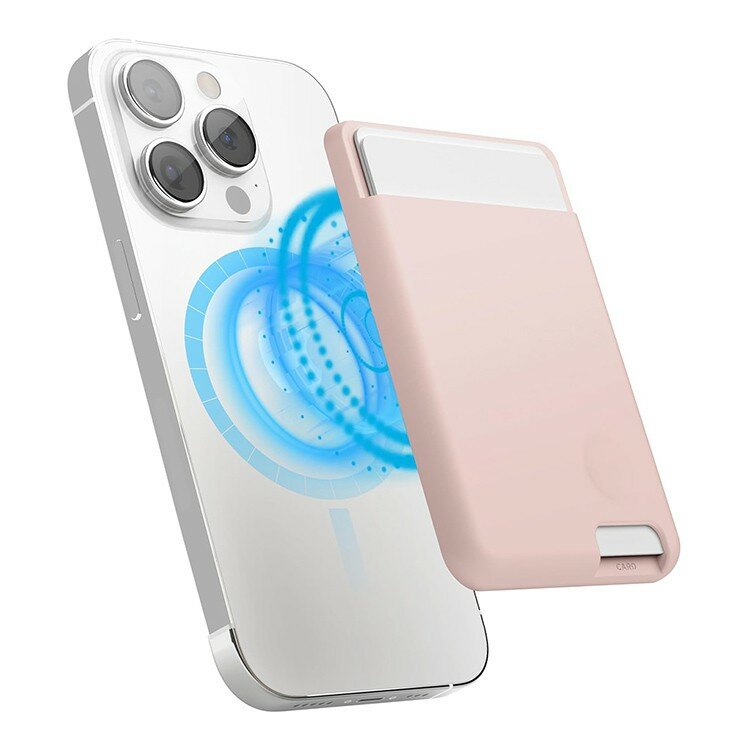 Elago магнитный бумажник (картхолдер) для iPhone, MagSafe Silicone Sand Pink
