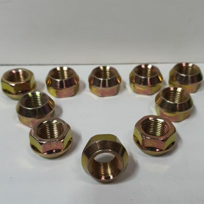 Гайка колёсная 1/2 20, 13мм, конус, под 19 ключ, 10 штук