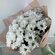 Букет Well-flowers "Натали", хризантемы, круглый, 5 стеблей, 50см, белый, в плён...