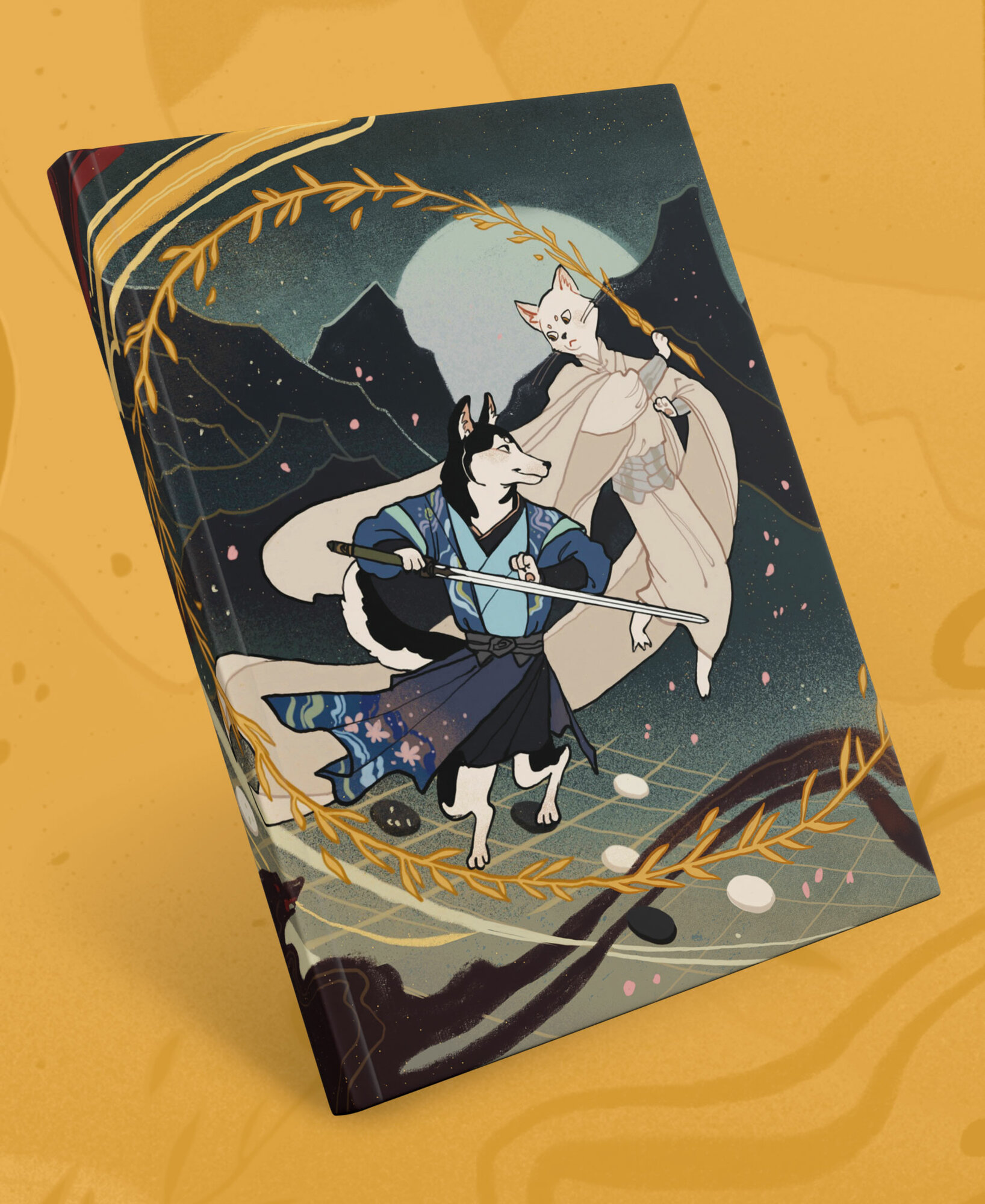 Блокнот Скетчбук Хаски и белый кот от Антейку