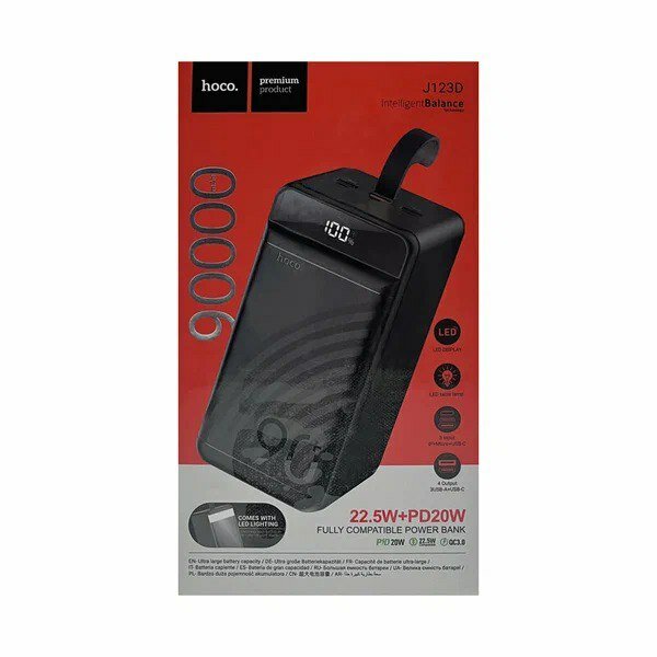 Внешний аккумулятор Hoco J123D 90000mAh, черный