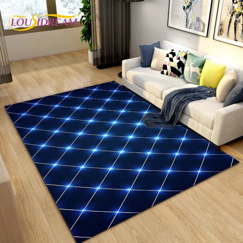 Синий 3D ковер LOUSIDREAM 100x150cm, цвет 18