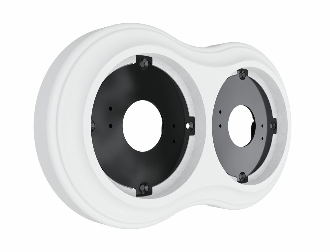 Рамка 2-местная деревянная, МезонинЪ, серия Аврора, цвет Белый