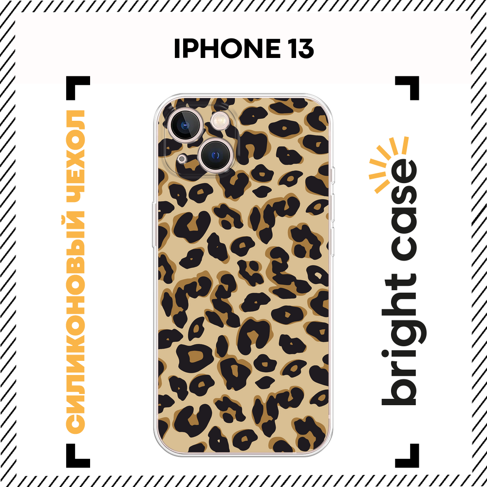 Чехол на Apple iPhone 13 / Айфон 13 с принтом Леопардовый узор