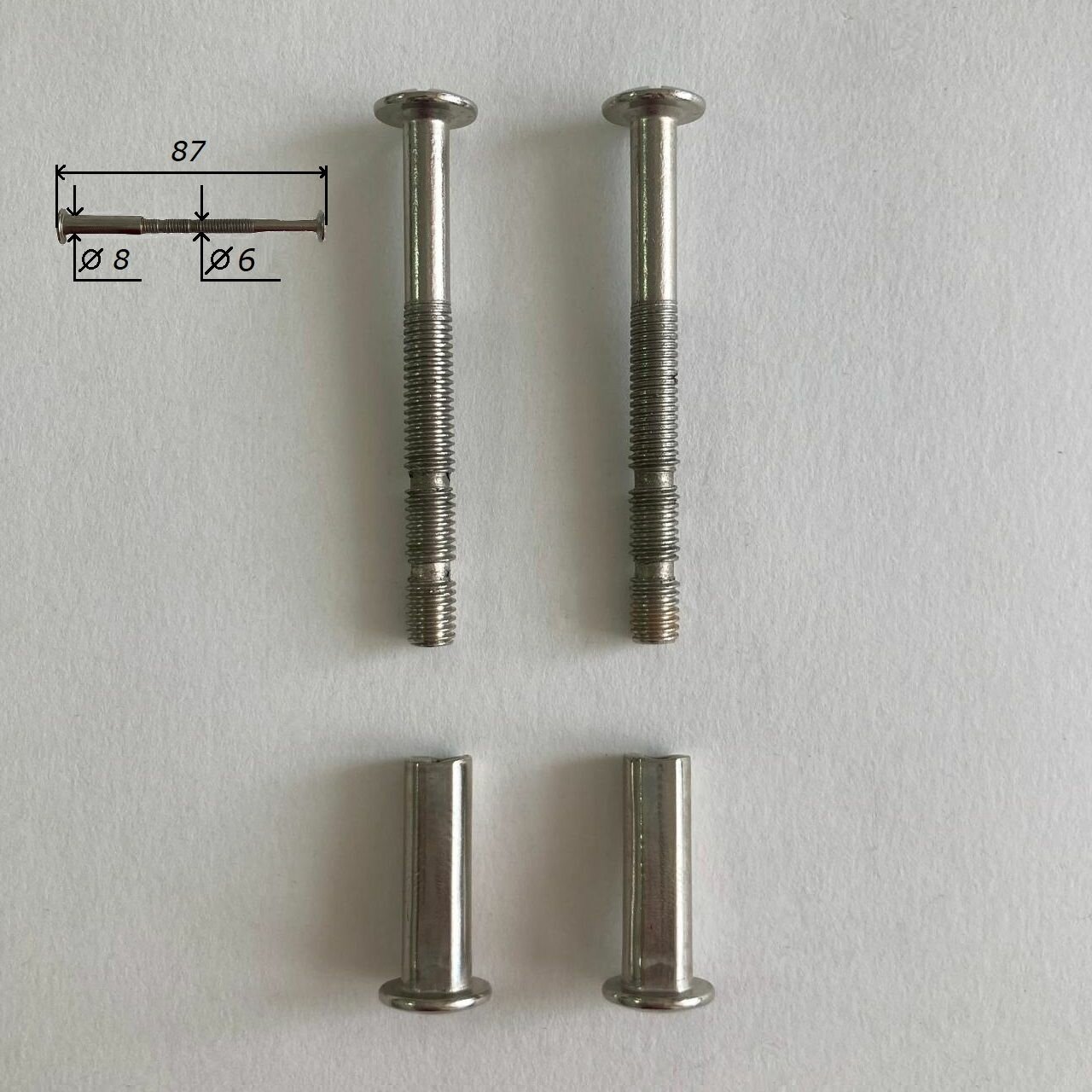 Стяжка для ручек на планке Apecs SCR-M6-60 2шт цвет - серебристый