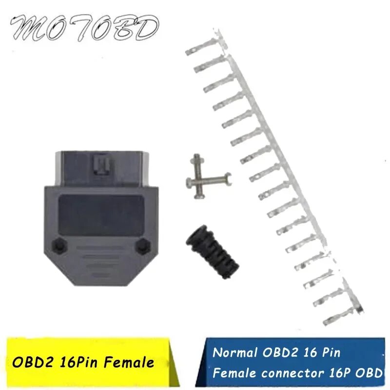 10 шт. J1962F OBD2 16-контактный гнездовой разъем OBDII 16-контактный разъем-адаптер с винтами диагностический инструмент