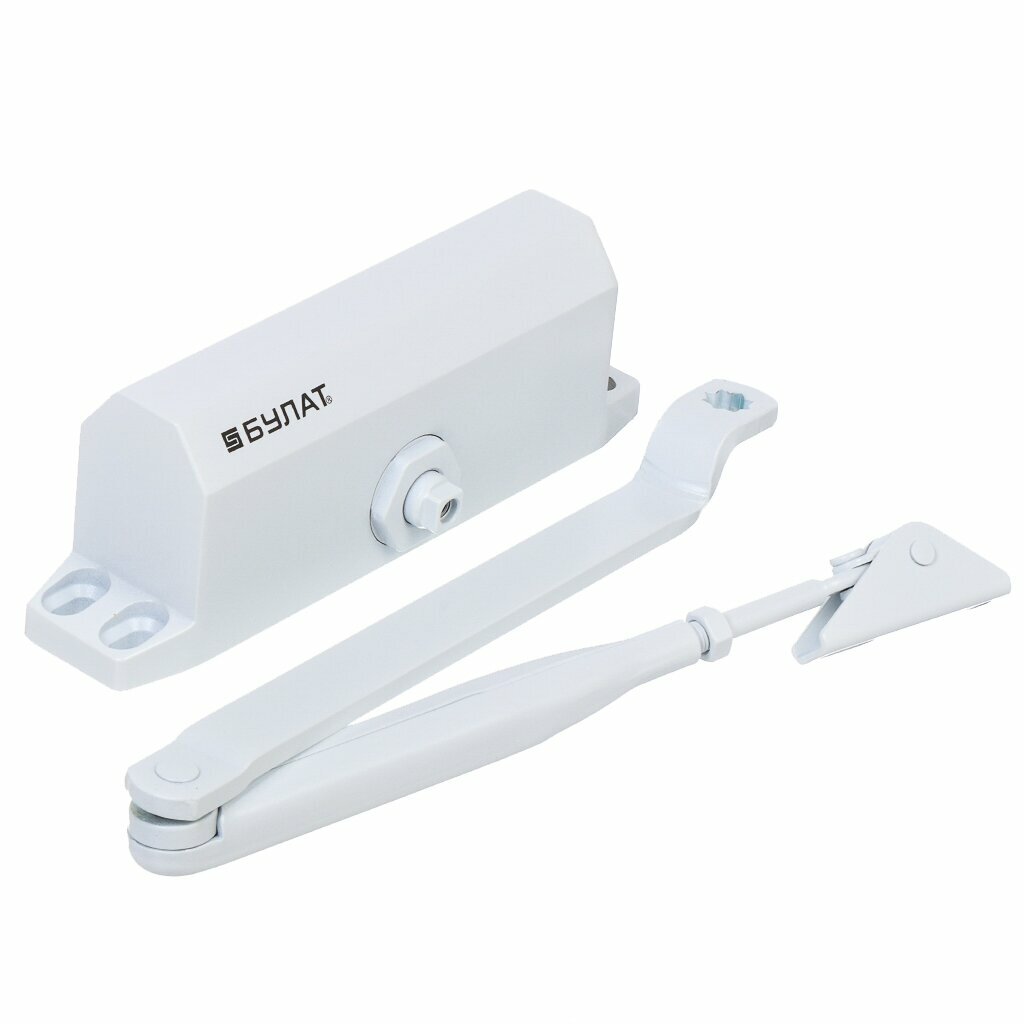 Доводчик дверной Булат, Arctic ДД 502/4 A-W, нет, -49°C + 55°C °C, морозостойкий, до 120 кг, белый, 15 369
