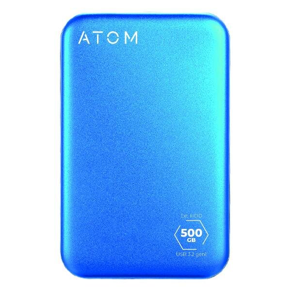 Внешний жесткий диск 2.5" Atom 500GB USB3.2 AEXHDD500GBL синий