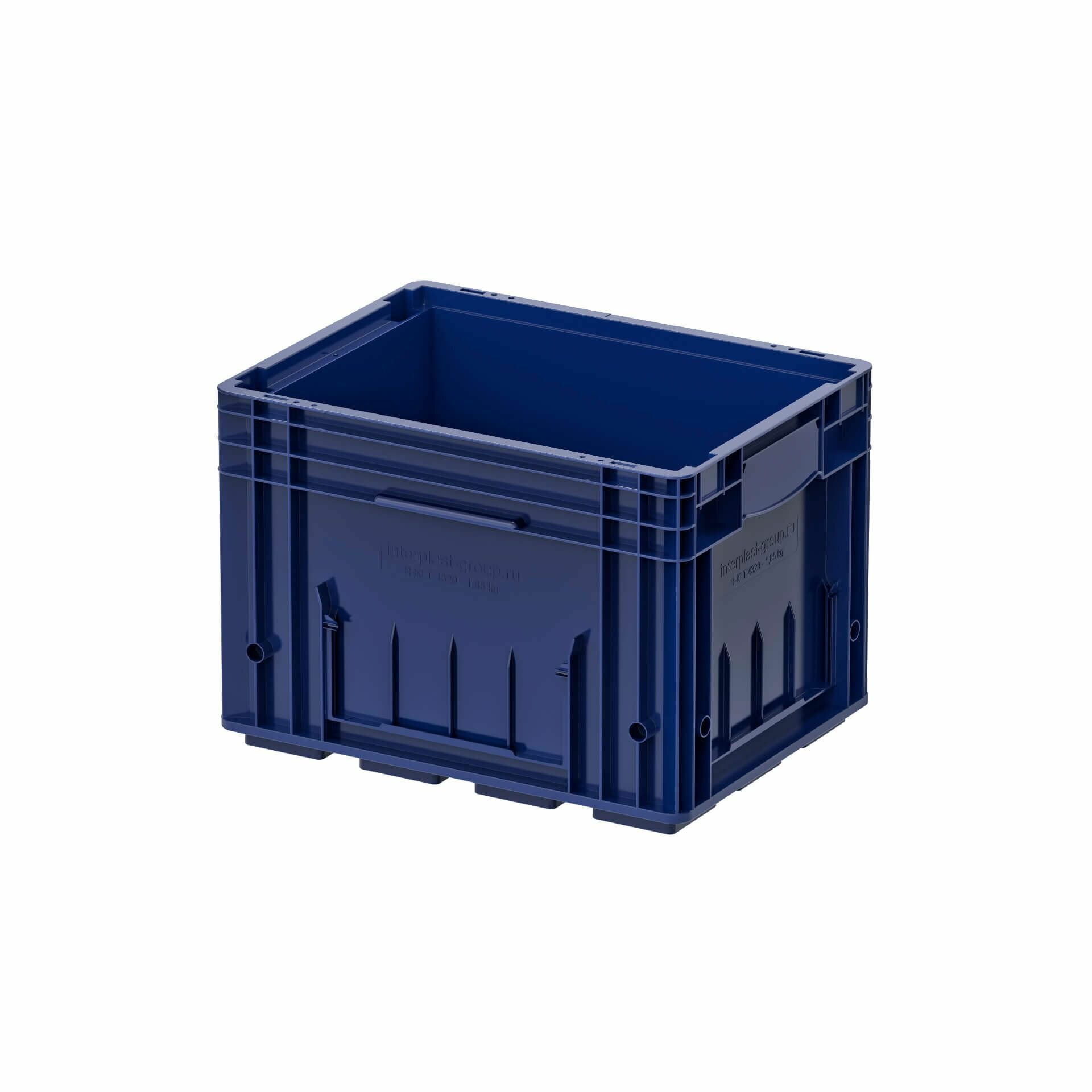 Ящик пластиковый, Контейнер R-KLT 4329, 396х297х280 мм, синий