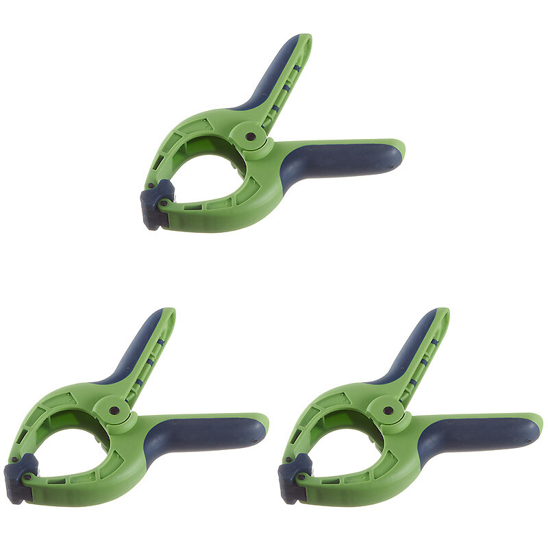 Струбцина ручная клещеобразная пластиковая с усиленной пружиной 70 мм (3 шт.)