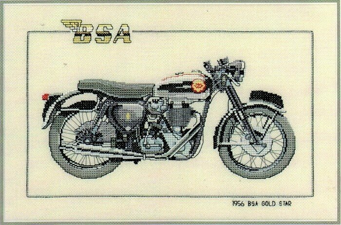 Схема для вышивания Heritage #CBS232C 1956 BSA Gold Star (Золотая звезда 1956)