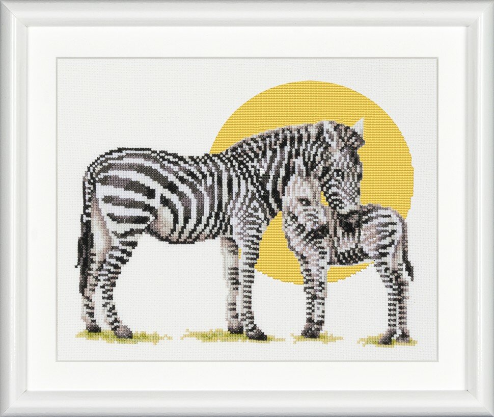 Набор для вышивания Dutch Stitch Brothers #DSB006A Сафари. Зебры, Счетный крест, 25 х 21 см