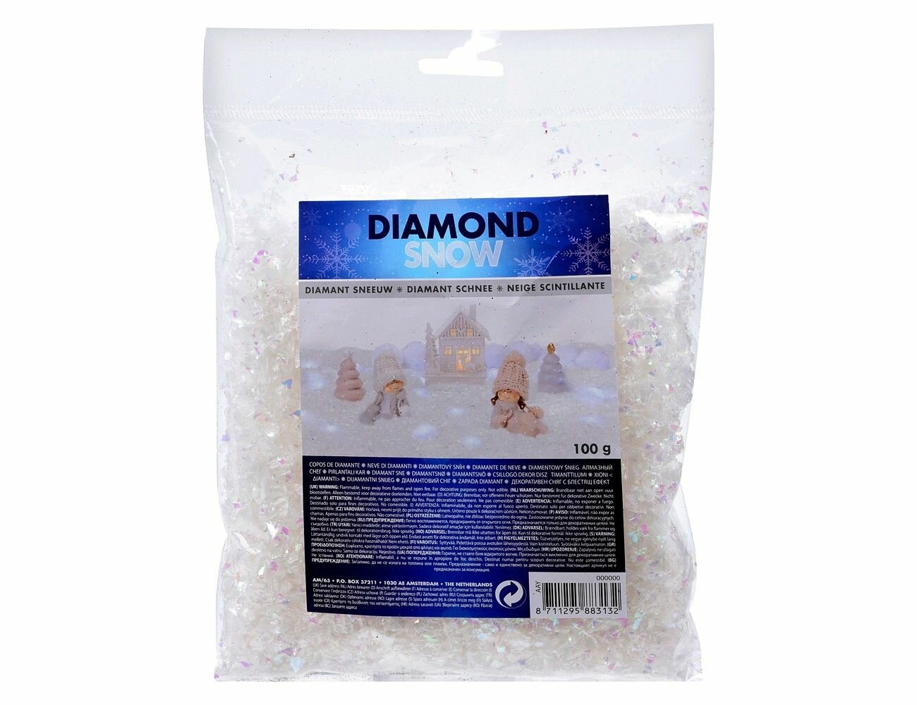 Искусственный снег биргит, белый, 100 гр, Koopman International AAY003590