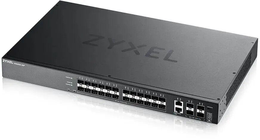 Коммутатор Zyxel XGS2220-30F L3 Access switch , rack 19", 24xSFP, 2xRJ-45: 1/2.5/5/10G, 4xSFP+, standalone/cloud management