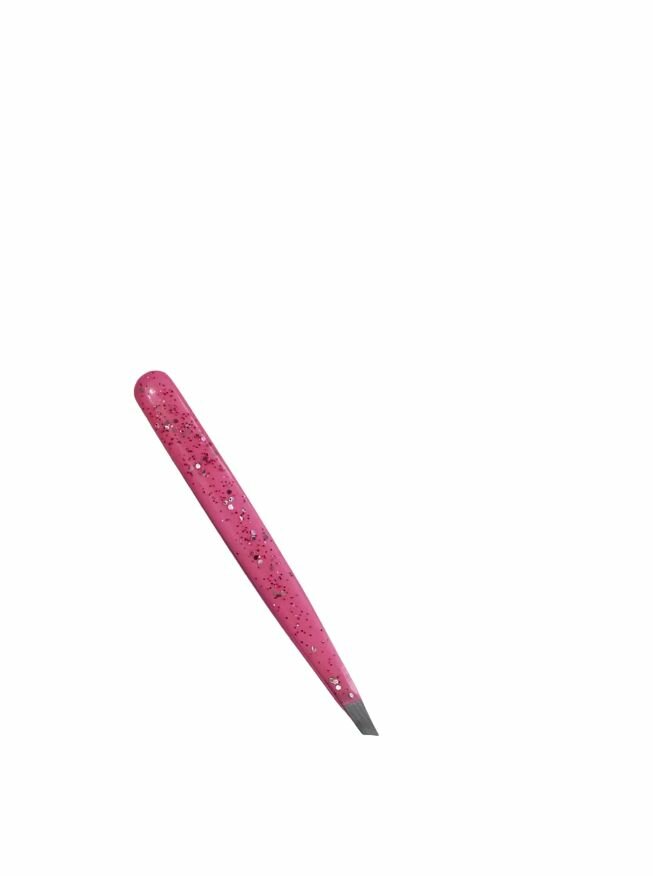 Пинцет Beauty Tweezer BS-Profi, для бровей, нержавеющая сталь, розовый, длина 10 см