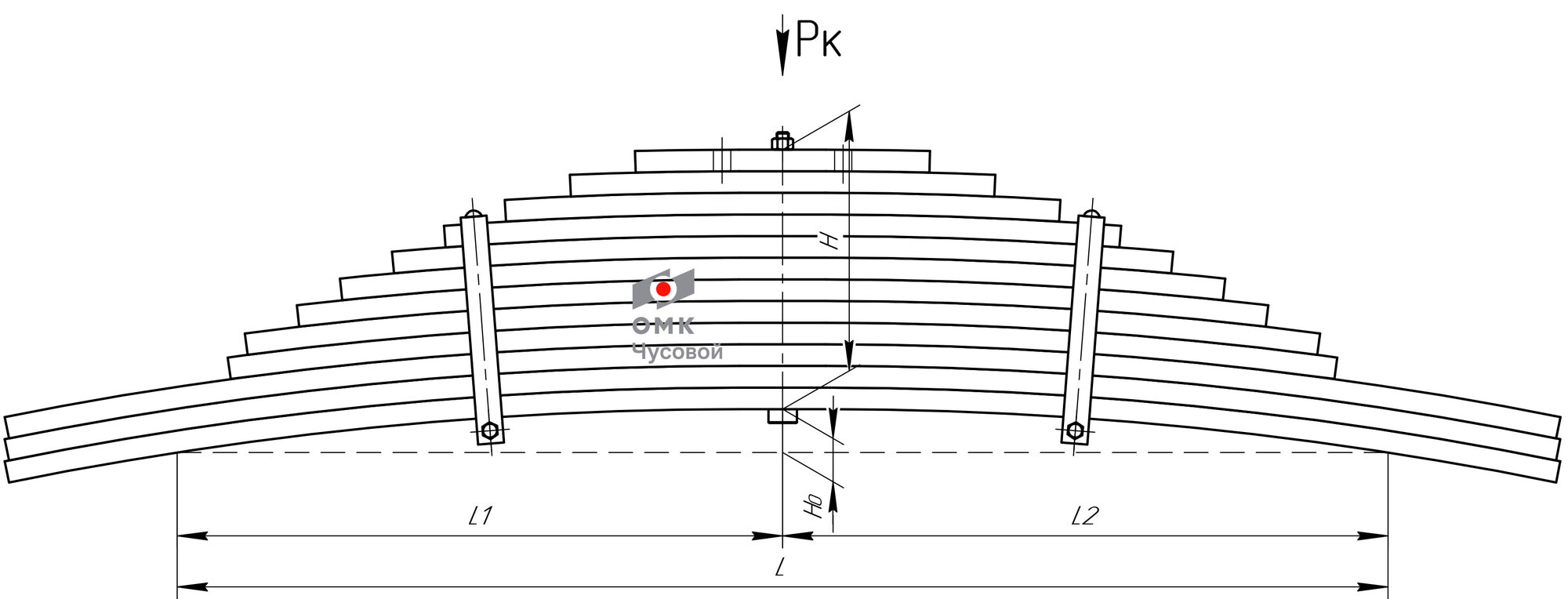 Рессора задняя для Sitrak C7H 12 листов