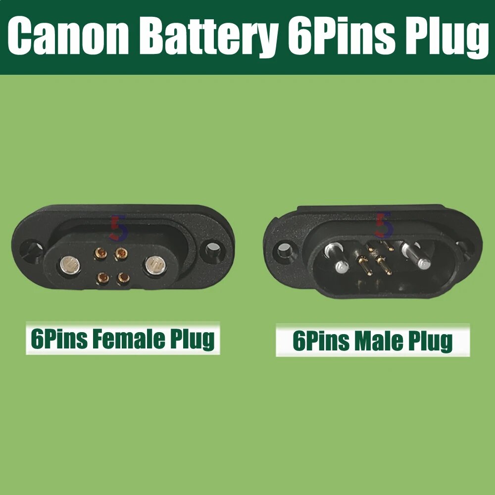 Разъём Canon Battery 6Pins Male Female