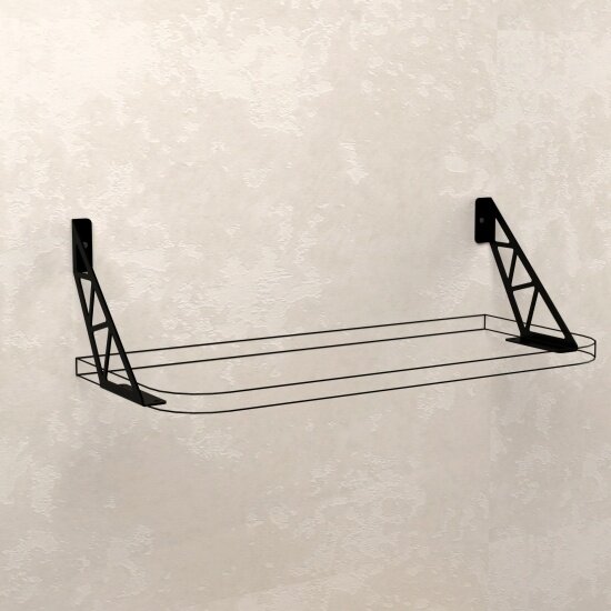 Кронштейн Embodiment в стиле лофт для крепления полок, настенный, черный