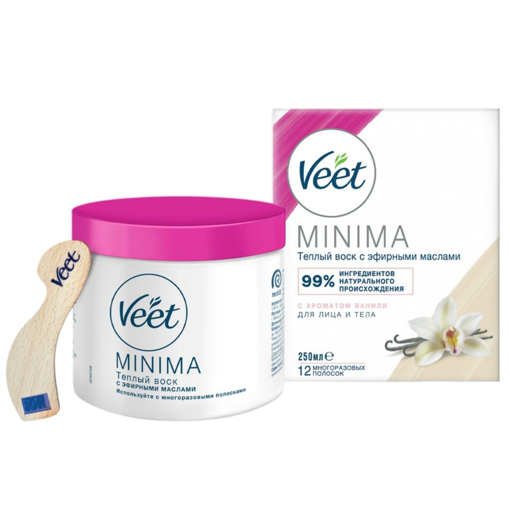 Теплый воск для депиляции Veet Warm Wax, объем 250 мл, упаковка - пластиковая банка