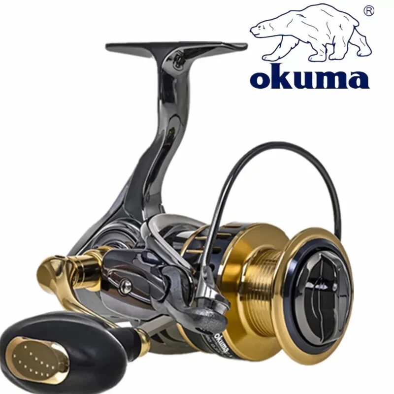 OKUMA Цельнометаллическая троллинговая катушка GX 22кг 13+1 7000 серия, Grey