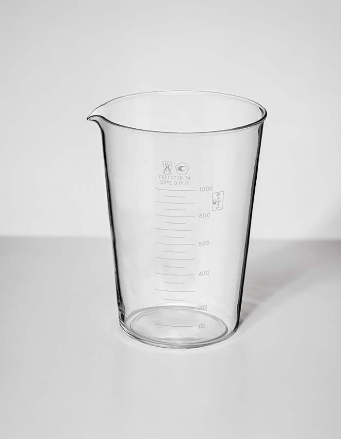 Мензурка ТС ГОСТ-1770-74 HLP-2, 1л, 125х125х175 мм, стекло
