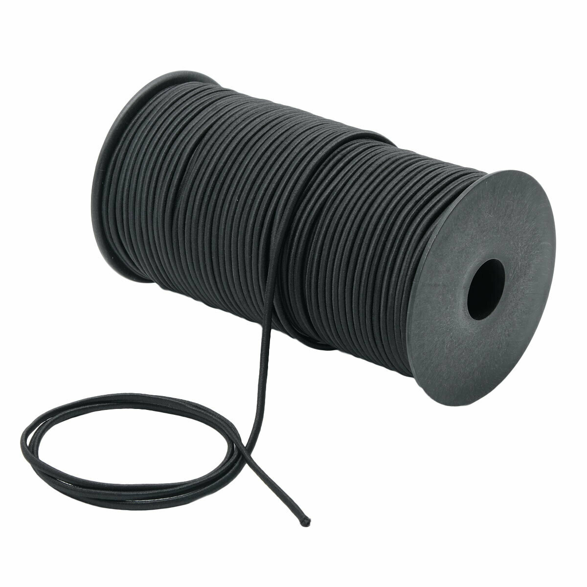 Шнур эластичный 3 мм*100 м, для рукоделия и шитья, круглый, черный, Айрис