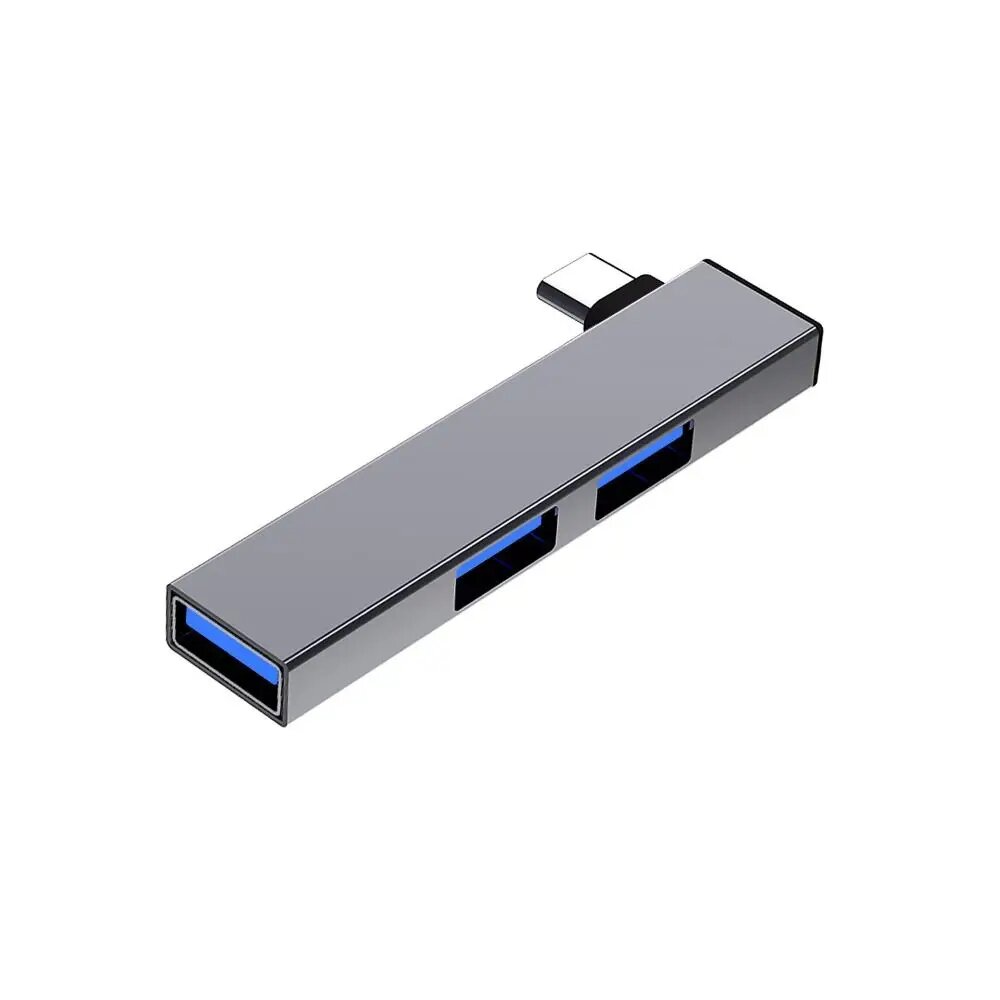 USB-C концентратор 3 в 1, серый, алюминий
