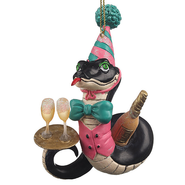 Елочная игрушка Змея Патрисия - Funky Cheers 10 см, подвеска, Goodwill, TR20651-1