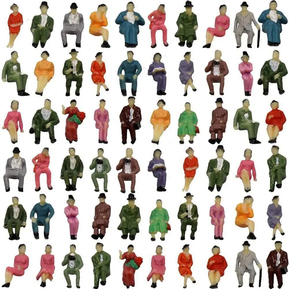 Фигурки людей 1:87, 10 шт, цвет: 10Pcs 1-87