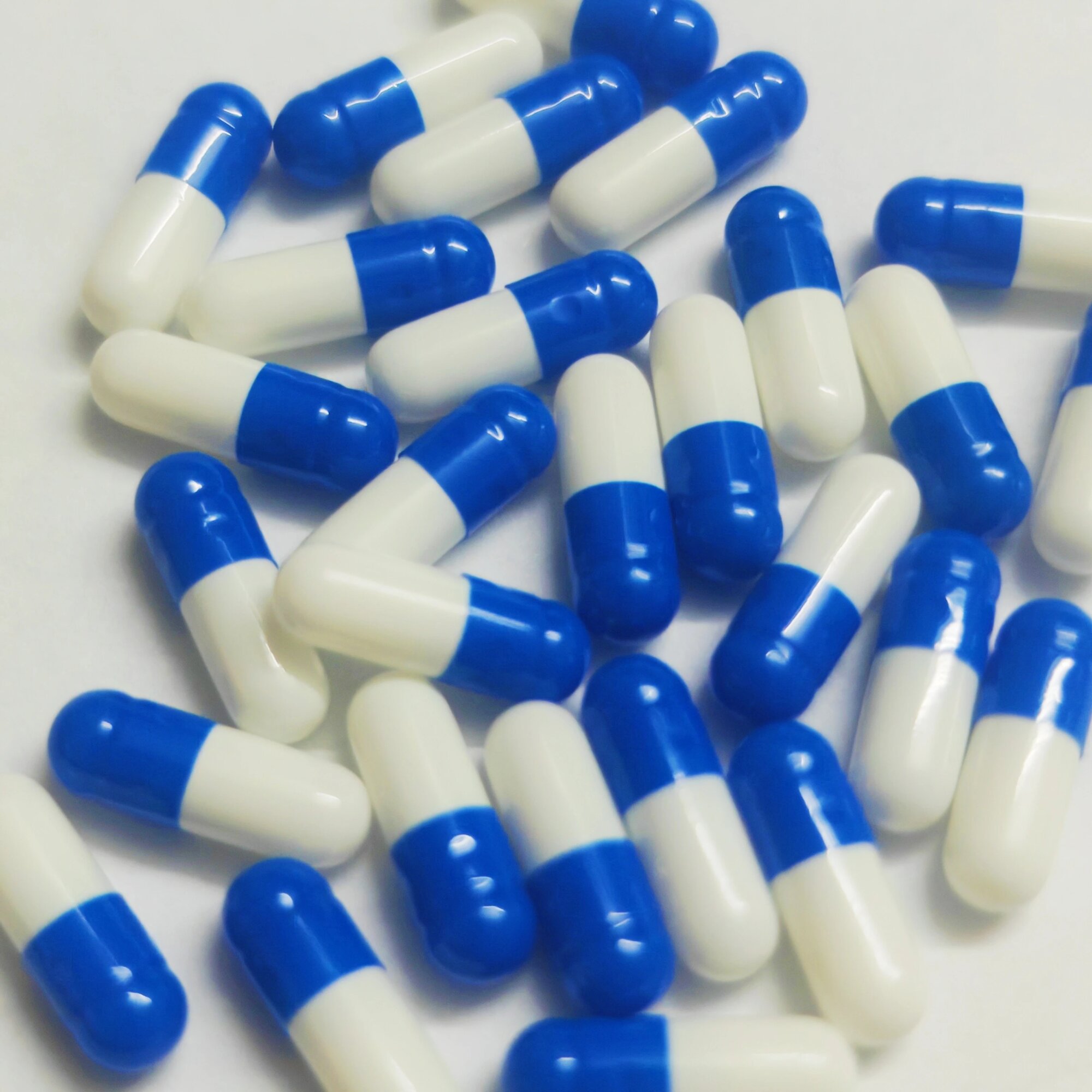 Пустые желатиновые капсулы SUNNYPK размер 4 seperated capsule, Royalblue White