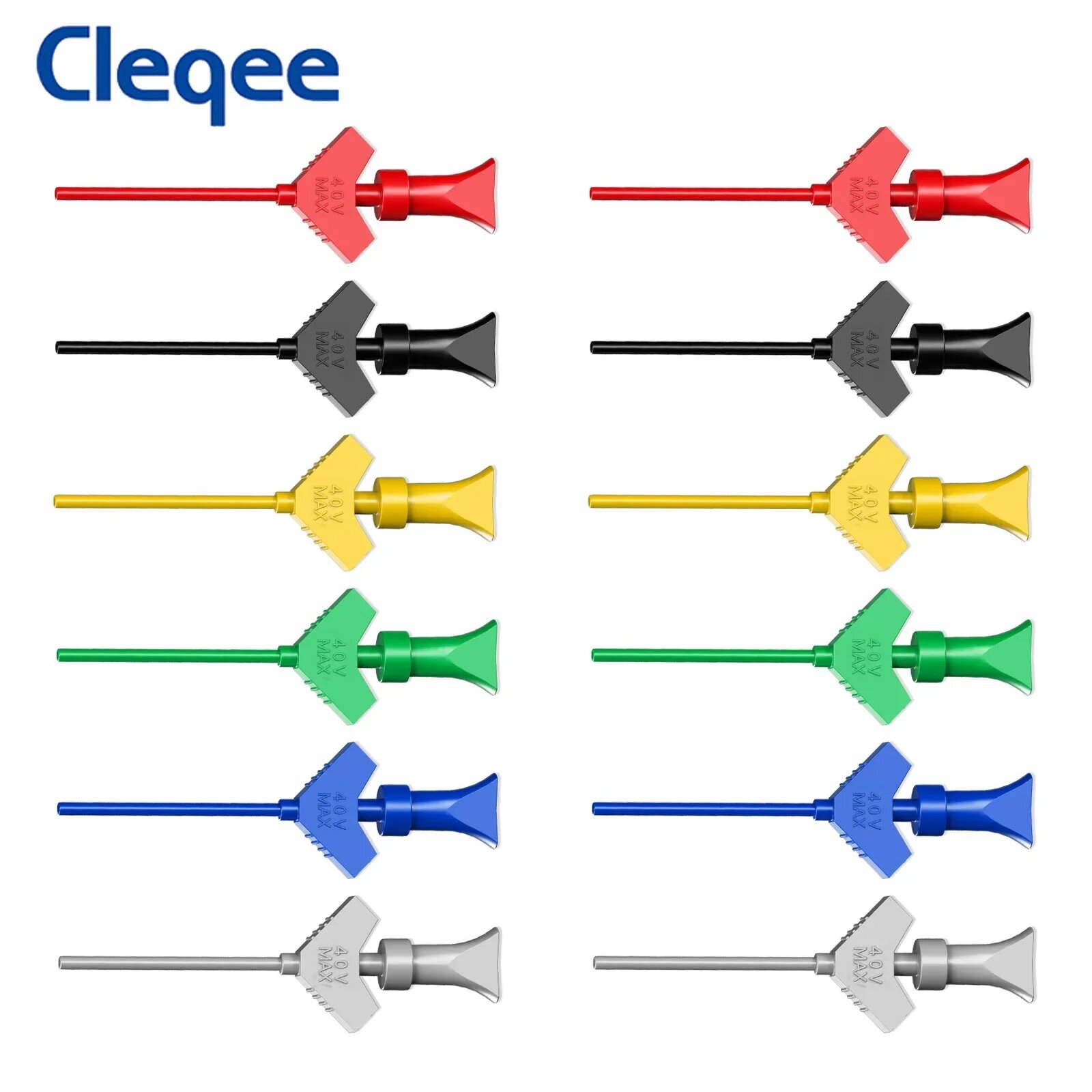 Cleqee зажимы для SMD, 12шт, 6 цветов