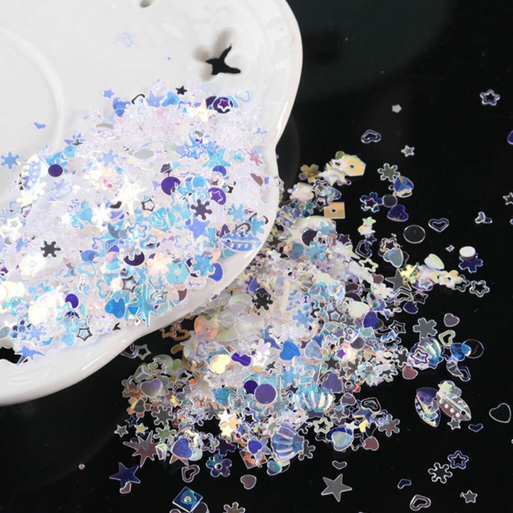 DIY капельница УФ клей смесь и наполнитель персик сердце звезда блестки блестки