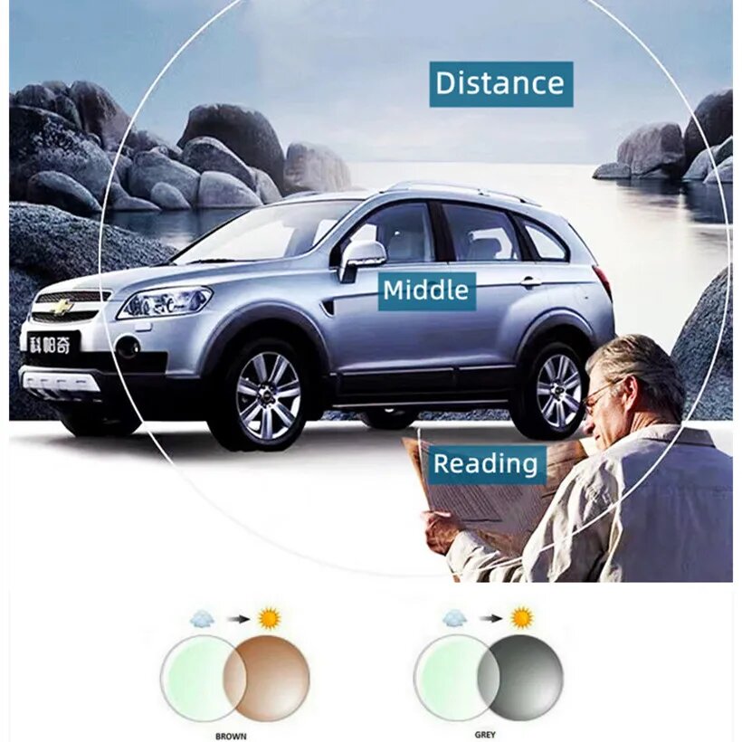 EAGWOO Фотохромные прогрессивные очки 1.56 индекса