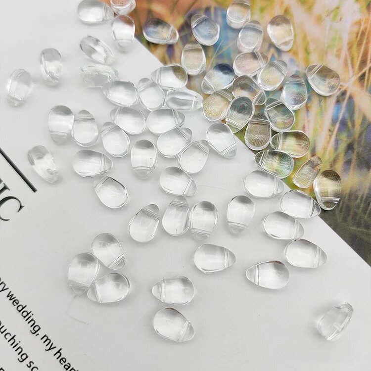 Хрустальные бусины ALISA WANG капли воды 9x6 мм 20 шт transparent white