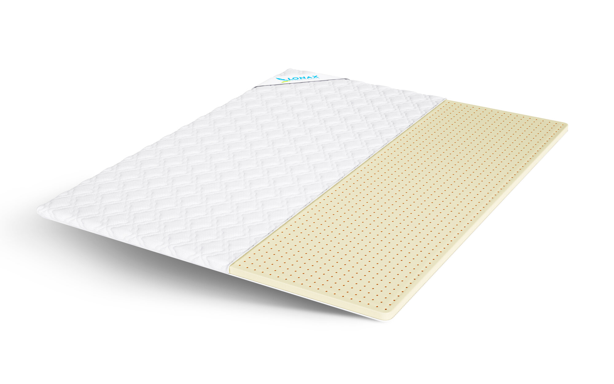 Матрас Lonax Latex 3 85х190 серии Топпер высота 3 см анатомический мягкий латексный Беспружинный