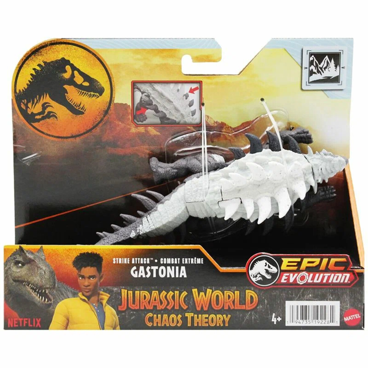 Mattel Jurassic World Chaos Theory Strike Attack Gastonia / Кукла-динозавр из мира юрского периода
