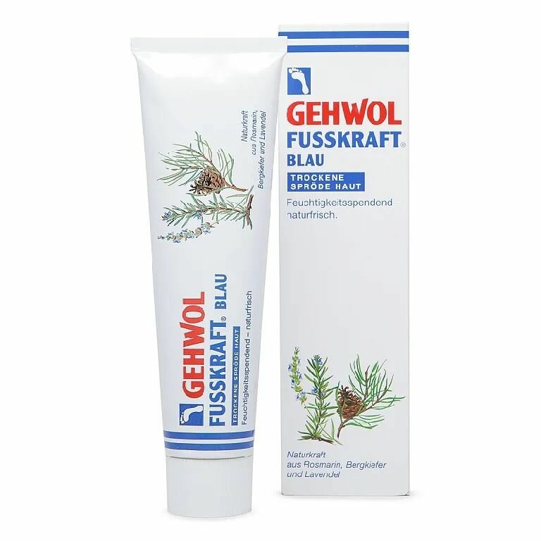 Крем для ног Fusskraft Blau GEHWOL от трещин голубой, 125 мл
