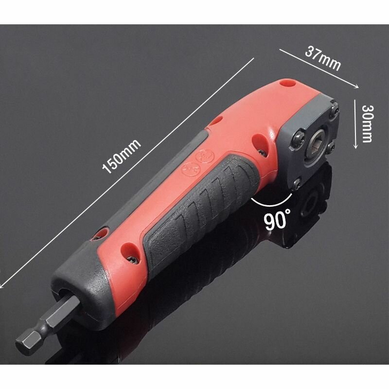 Адаптер угловой для дрели Насадка угловая для шуруповерта, для труднодоступных мест, для бит 1/4, Магнитный, 90 Градусов