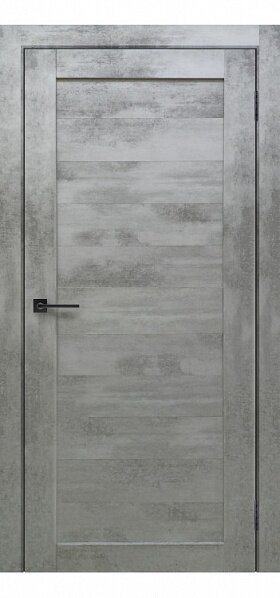 Межкомнатная Дверь Verda X-1 Бетон Светлый, Глухая 2000х600мм (Полотно+Коробка+5 Наличников) / Верда.