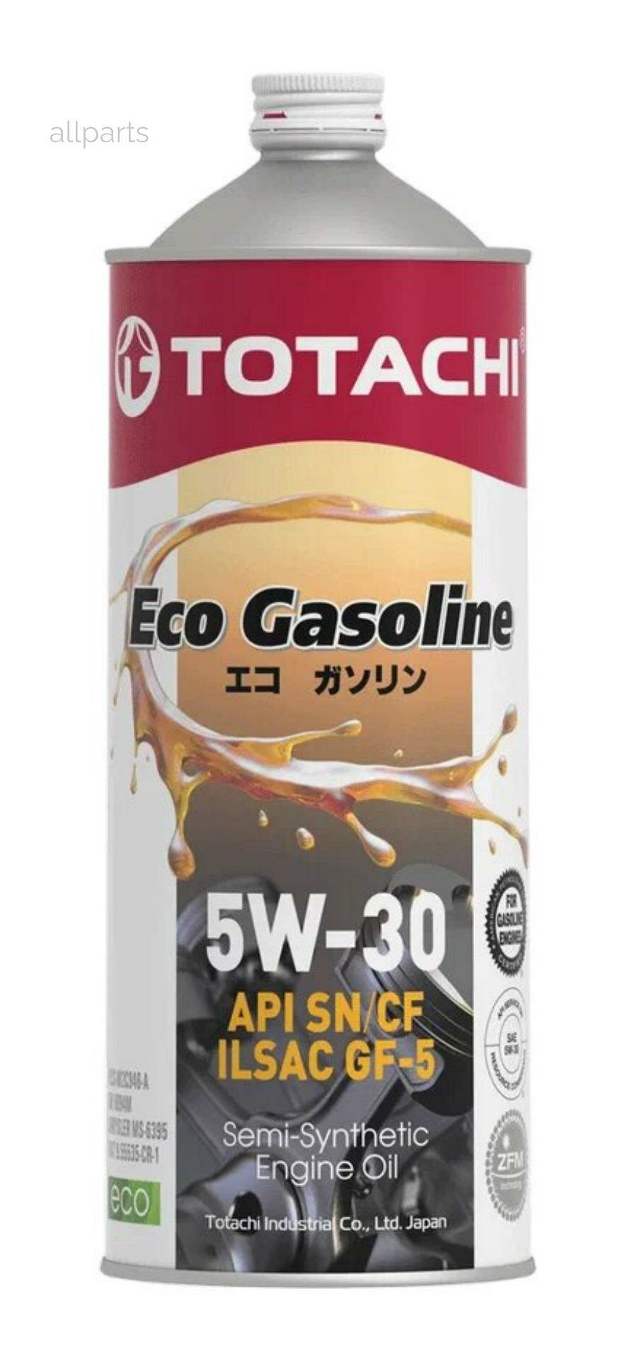 TOTACHI 10801 Масло моторное TOTACHI Eco Gasoline 5W-30 полусинтетическое 1 л 4589904934858