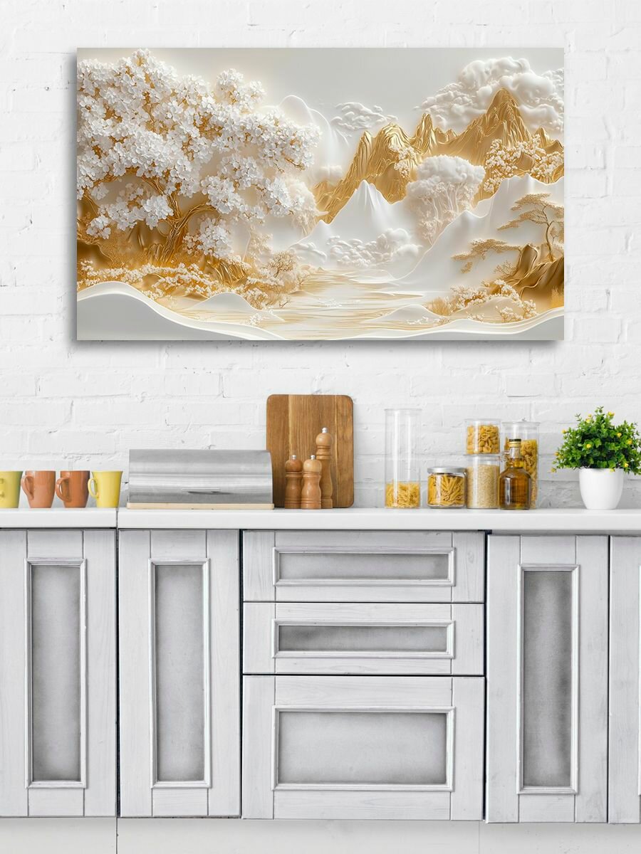 Картина на холсте LOFTime 60х100 Дерево на фоне гор 2 КБ-1266-60100