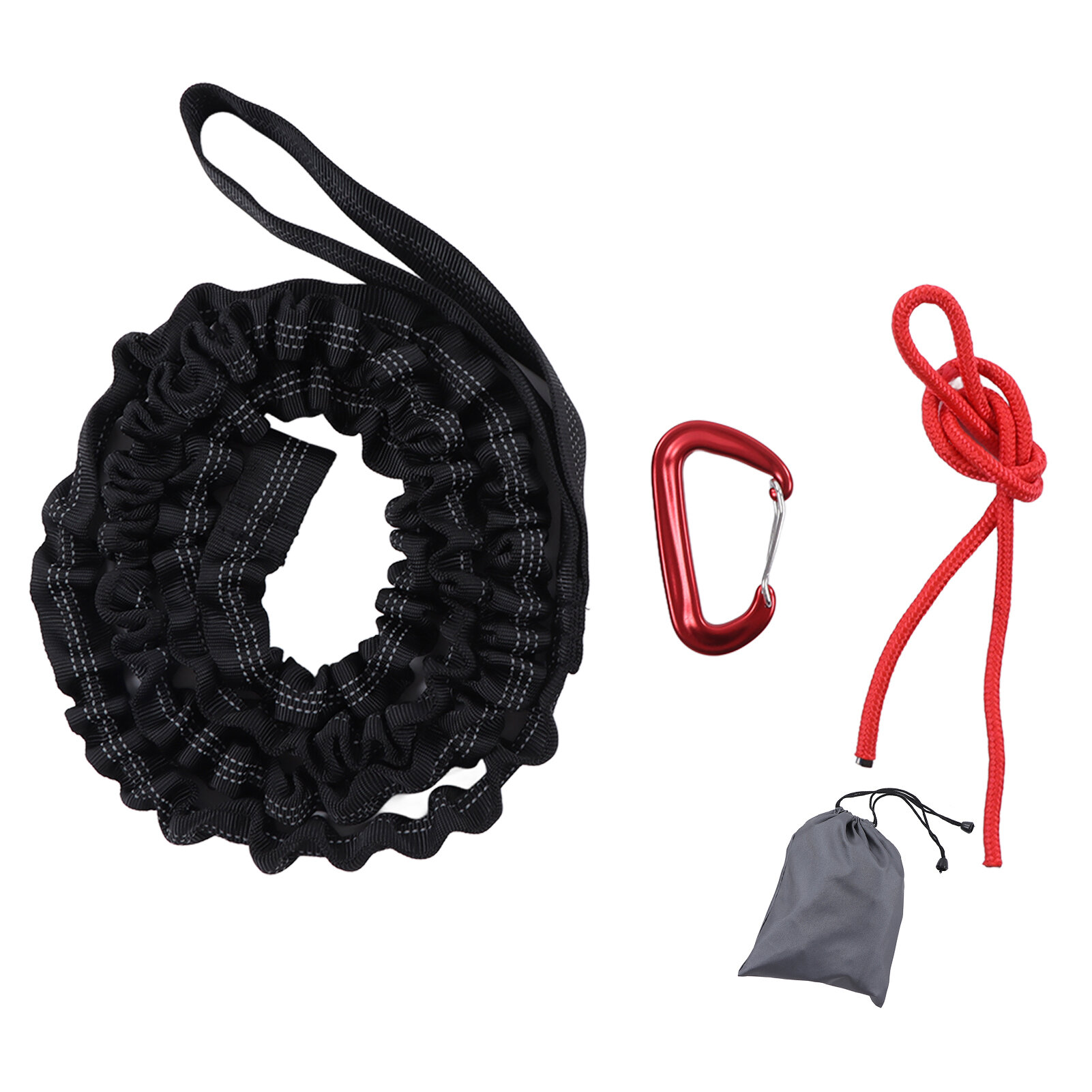 Велосипедный фаркоп с эластичным тросом для детских велосипедов черный цвет