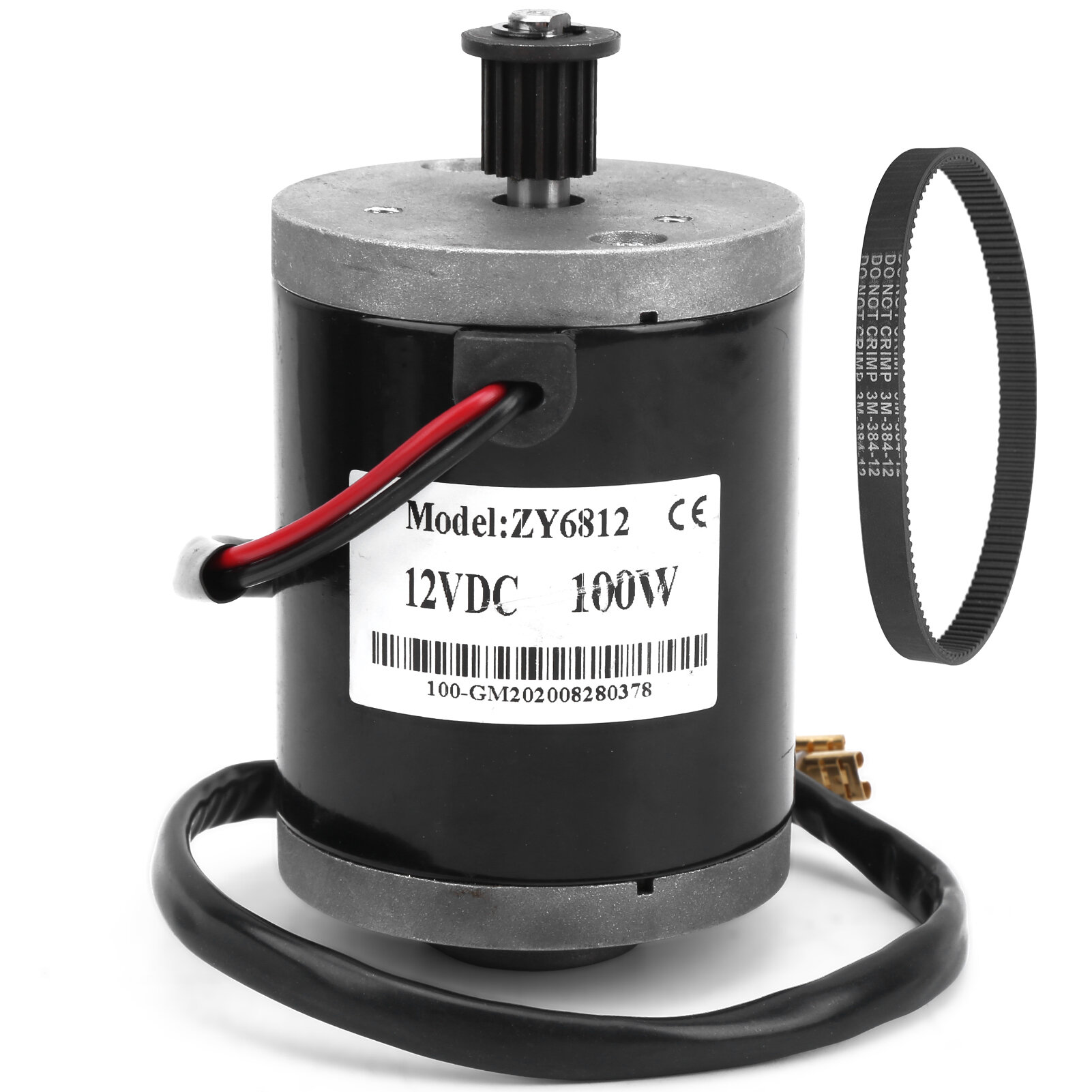 Электродвигатель Для Скутера: 12В 100Вт Высокая Мощность Для Длительных Поездок Мотор С Ремнем - Эффективность И Экономия Аккумулятора Щеточный Двигатель For Электроскутеров И Другой Маломощной Техники