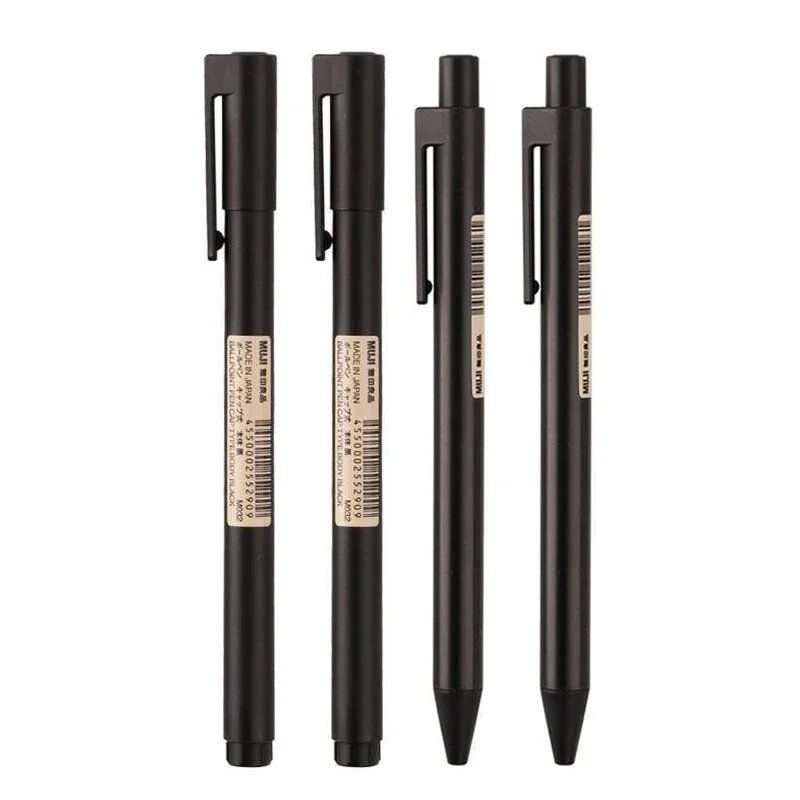 Гелевая ручка MUJI черная, набор 4 шт