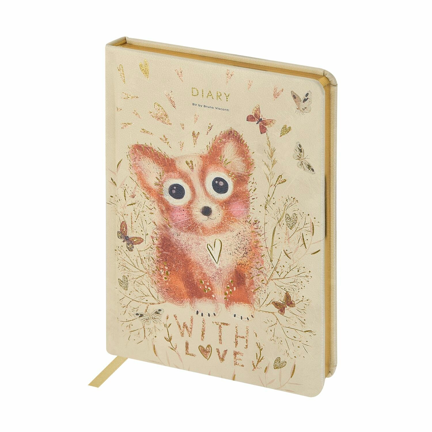 Ежедневник BrunoVisconti А5 "Love me Щеночек" недатированный 240 стр.