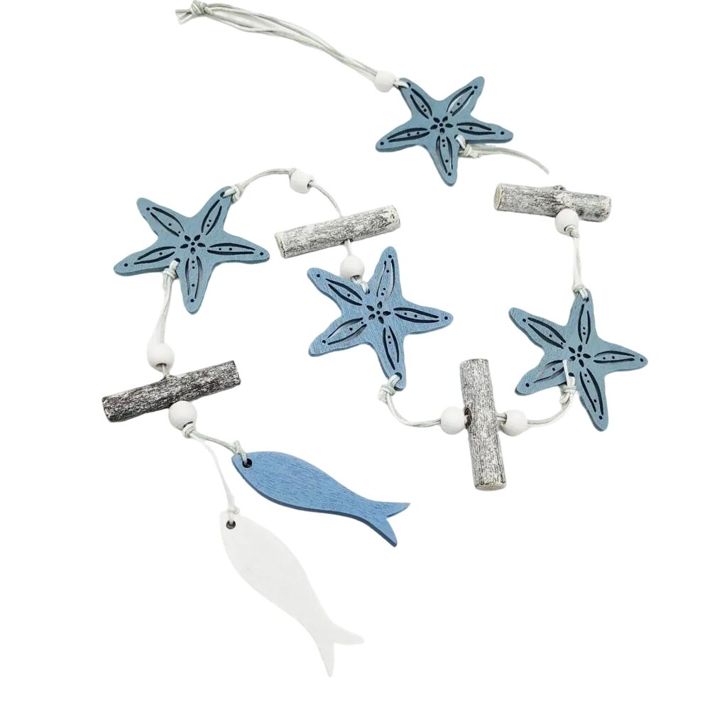 Деревянные подвесные декоры в морской тематике, украшение из ракушек звездчатых рыб для дома и сада